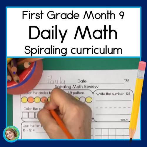 1st Grade Math Spiral Review | Morning Work | Homework | Warm Ups Month 9
