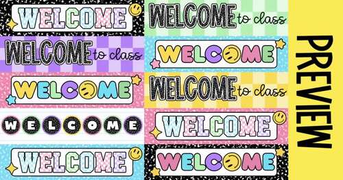 Composition notebook style animated Google Classroom headers banners