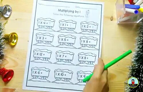 Winter Multiplication Worksheet by The Joy in Teaching | TPT