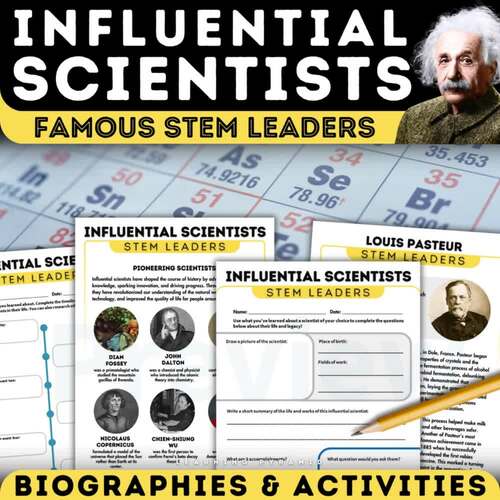 Famous Scientists Biography Activities | STEM Reading Comprehension ...