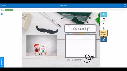 Answering WH questions: What, Who, Where (Visual Information) Boom Cards™