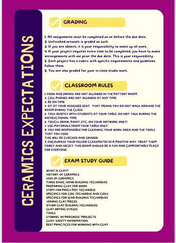 Ceramics Hand-Building Unit | 5 Pinch, Coil, Tile and Slab Pottery Projects