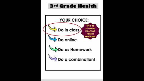 Grade 3 Health Full Year! 3rd Grade Health for Print and Online | TPT