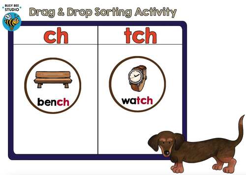 CH TCH Sorting Boom Cards Game by Busy Bee Studio | TPT