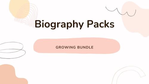 Biography Packs Growing Bundle - Activities, Posters & Brochures ...