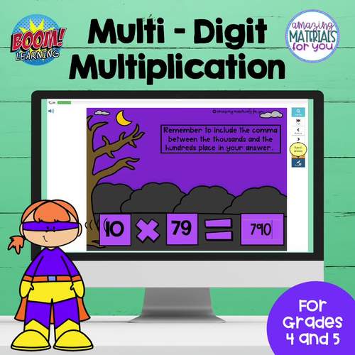 Multiplication Boom Learning℠ Quiz | Halloween | TPT