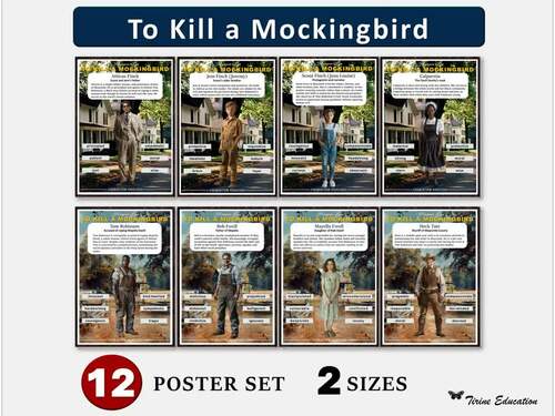 To Kill A Mockingbird- Characters Poster Set by Tirine Education