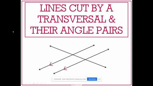 Geometry PowerPoint | Teaching Lines Cut by a Transversal | DISTANCE ...