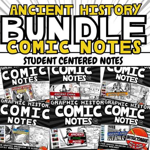 Ancient Civilizations Comic Notes™ Activity l History Guided Doodle ...