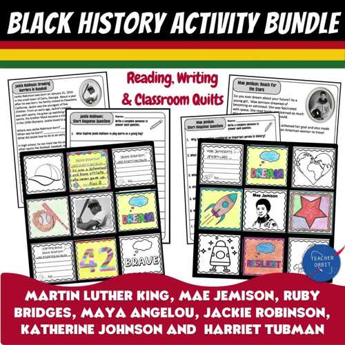 Black History Month Activity Bundle Reading Writing Quilt Bulletin ...