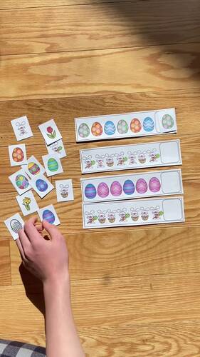 Easter Patterning Math Center Activity - Easter Eggs & Bunnies | TPT