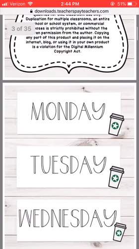 Shiplap and Coffee Editable Calendar Decor by Crafty Curriculum | TpT