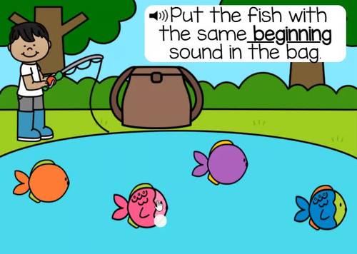 Fishing for Phonemic Awareness- Beginning Sounds CVC Words by SPEDisCalling