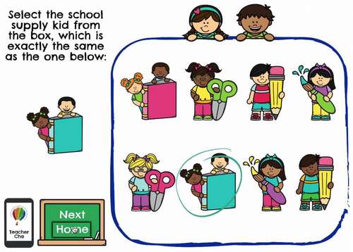 Visual Perceptual Skills: 7 Back to School Games (BOOM Cards™ Distance ...