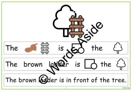 Sentence Building Picture Prompts Matching Task Cards by Words Aside