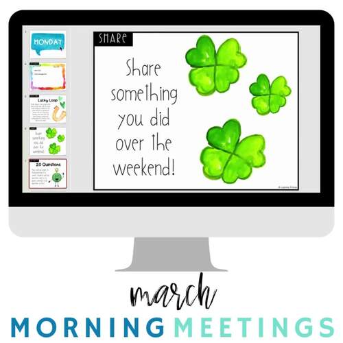 Morning Meeting Slides - March by Leanne Prince | TPT