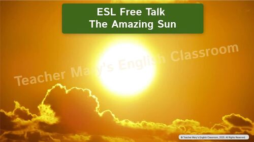 Ready-To-Use Kids' ESL / English Speaking Activity - The Amazing Sun