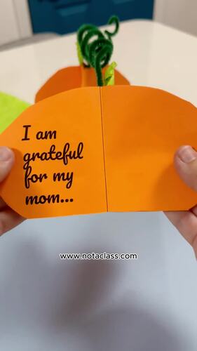 Fall, Thanksgiving 3D Pumpkin Craft Activity: Thankful, Grateful ...
