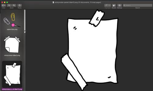 Hand Drawn Pastel Printable Sticky Notes Clipart and Stationary ...