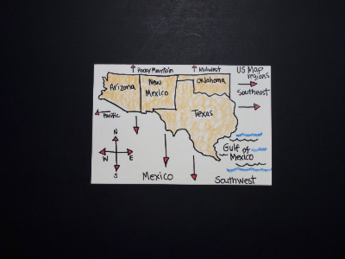 Let's Draw US Map Regions - Southwest! by Patty Fernandez Artist