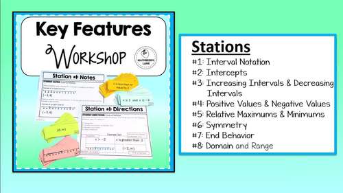 Key Features Of Functions Workshop Lesson With Stations Activity Mini Lessons 