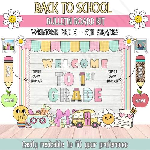 Welcome Back to School Bulletin Board for Pre Kindergarten through ...