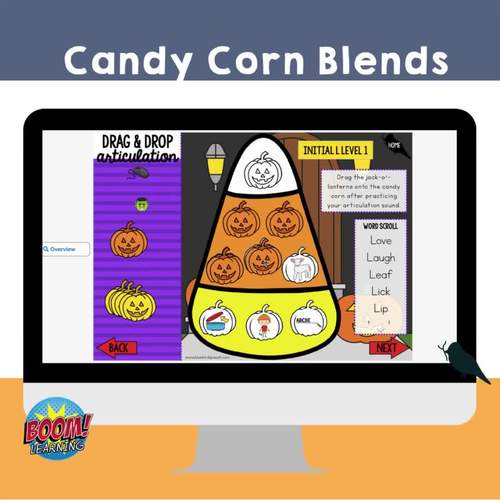 Initial Blends Candy Corn Boom Cards™ & Printable Halloween Artic ...