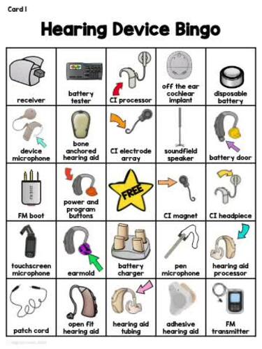 Bingo Games for Cochlear Implants & Hearing Aids, IEPs, & Self Advocacy ...