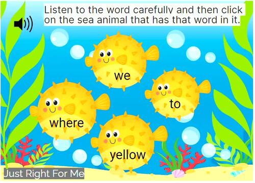 Under The Sea PrePrimary Sight Words Boom Cards by Just Right For Me