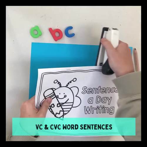 Kindergarten Sentence Building Writing Booklet Bundle by Little Learner Hub