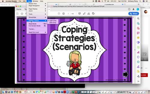 Coping Strategies and Calming Skills Interactive PDF by Miss Bee Havior