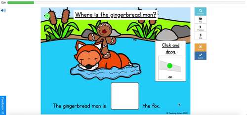 Gingerbread Man Prepositions | Errorless Learning Boom Cards by ...