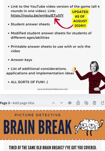 Mystery Image Guessing Game: Brain Break & Icebreaker Activity for ...