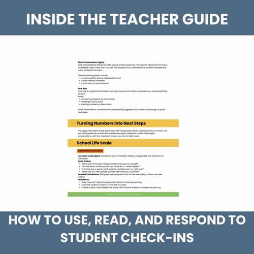 SEL Check-In Toolkit Student Self-Assessment Reflection+Goalsetting ...