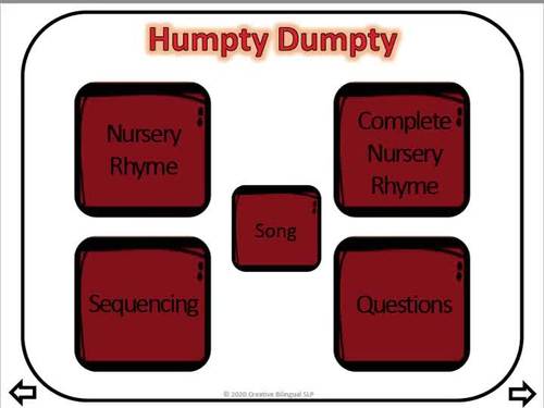 Interactive Nursery Rhyme - Humpty Dumpty by Culturally Speaking SLPs