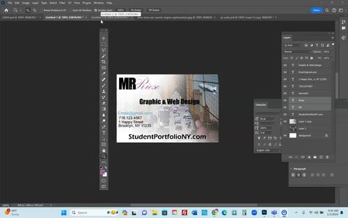 Create A Business Card Using Adobe Photoshop | Graphic Design | TPT