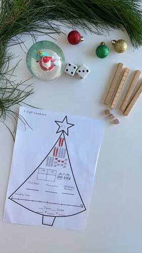 Christmas Number Sense Math lesson / Christmas Number of the Day