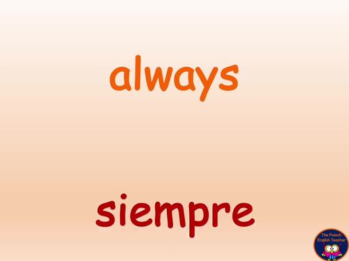 ADVERBIOS DE FRECUENCIA - POWERPOINT on frequency adverbs vocabulary in ...