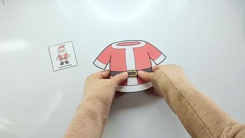 Santa Craft Christmas Cut and Paste Activity Coloring Page Scissor Practice