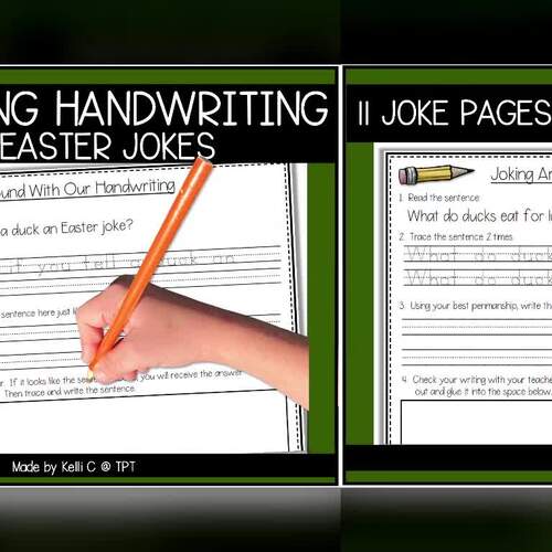 Just A Joke Penmanship Practice To Improve Handwriting For Easter by ...