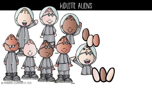 Kidlette Aliens clip art Space clip art COMBO PACK by Melonheadz Clipart