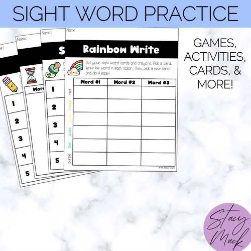 Sight Word Games, Activities, & Cards | Editable | January | Winter Theme