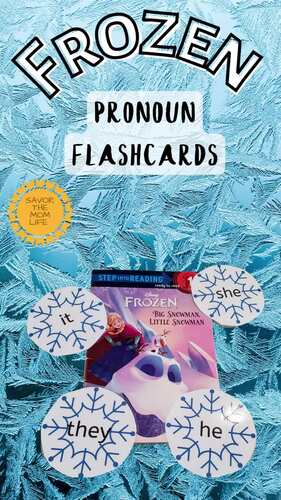 Snowflake Pronoun Sight Word Flash Cards by Savorthemomlife | TPT