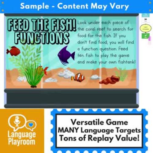 Feed the Fish Identifying Functions of Nouns - Language Game for Speech ...
