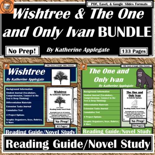 "The One and Only Ivan" and "Wishtree" Reading Guide /Novel Study BUNDLE