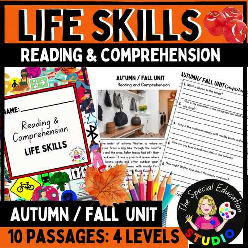 Autumn Fall Reading and Comprehension differentiated tasks Special ...