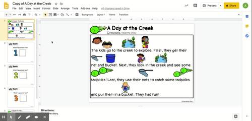 Digital Summer Sequencing and Story Retelling for Google Slides ...