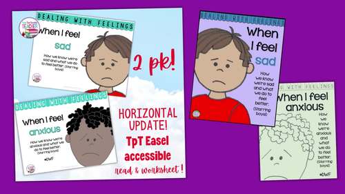 Identifying, managing feelings and emotions: Anxious, Sad | TpT