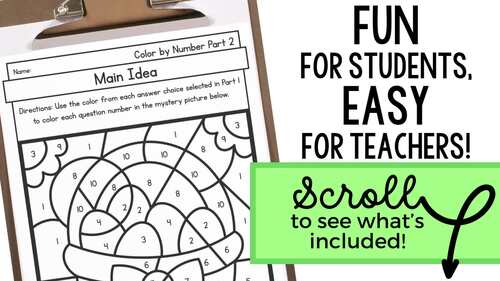 Main Idea and Supporting Details Task Cards, Google Slides, Worksheets ...