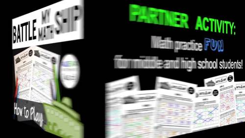 Algebra 1 & 2 Activities BUNDLE - Battle My Math Ship by Algebra and Beyond